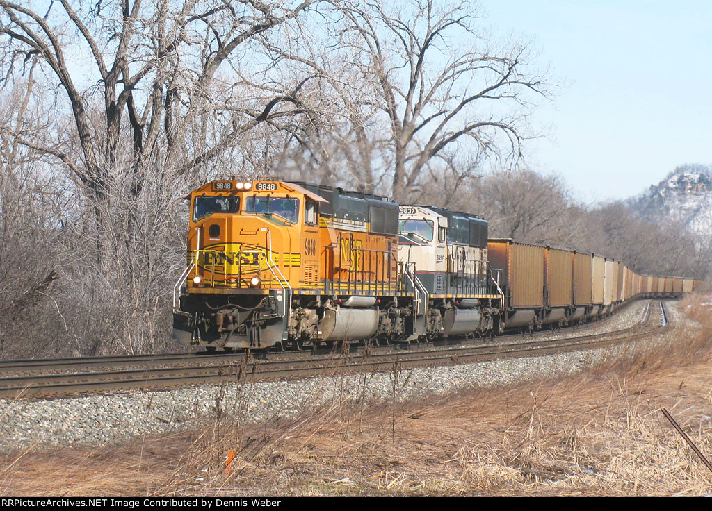 BNSF 9848, CP's River Sub.